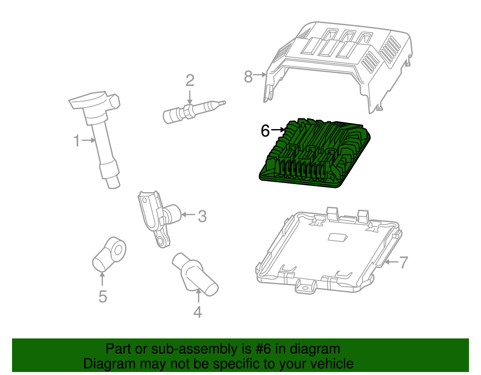 2010-2012 GM Engine Control Module Assembly 12651993 | GM Parts Center