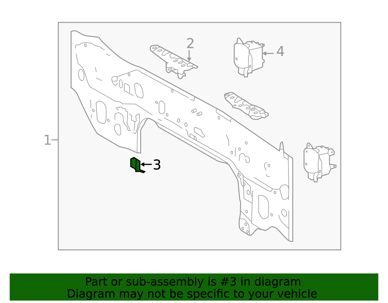 2014-2019 Toyota Highlander Rear Body Panel Lower Bracket 58355-0E030 ...