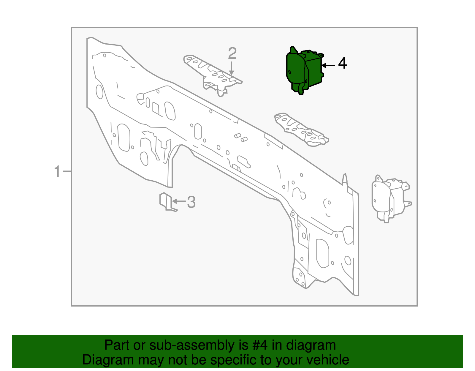 Genuine Toyota Rear Body Panel Mount Bracket part# 58321-0E030 for 2014 ...