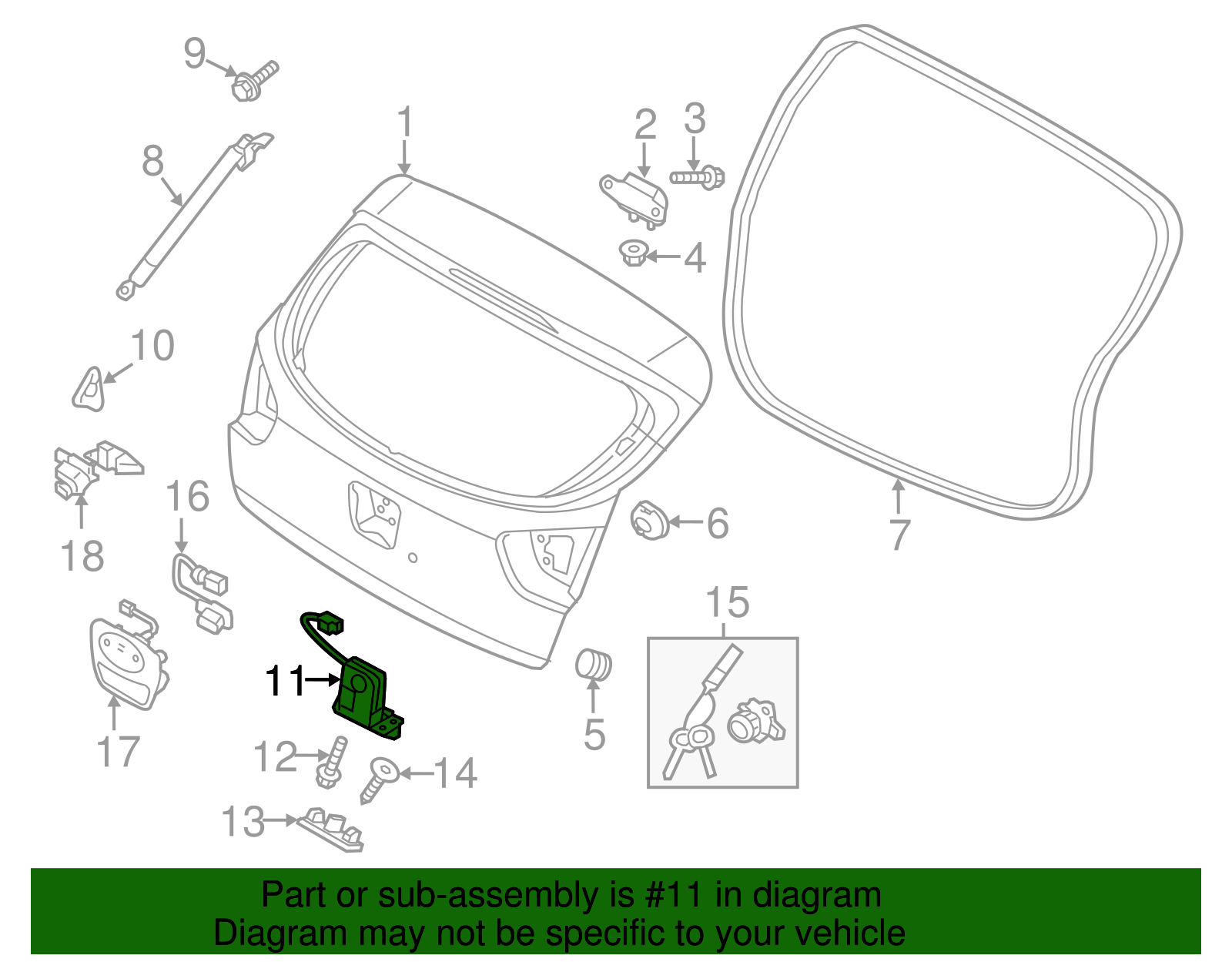 81230-H8000 - Latch 2018-2023 Kia Rio | Kia.Parts Store