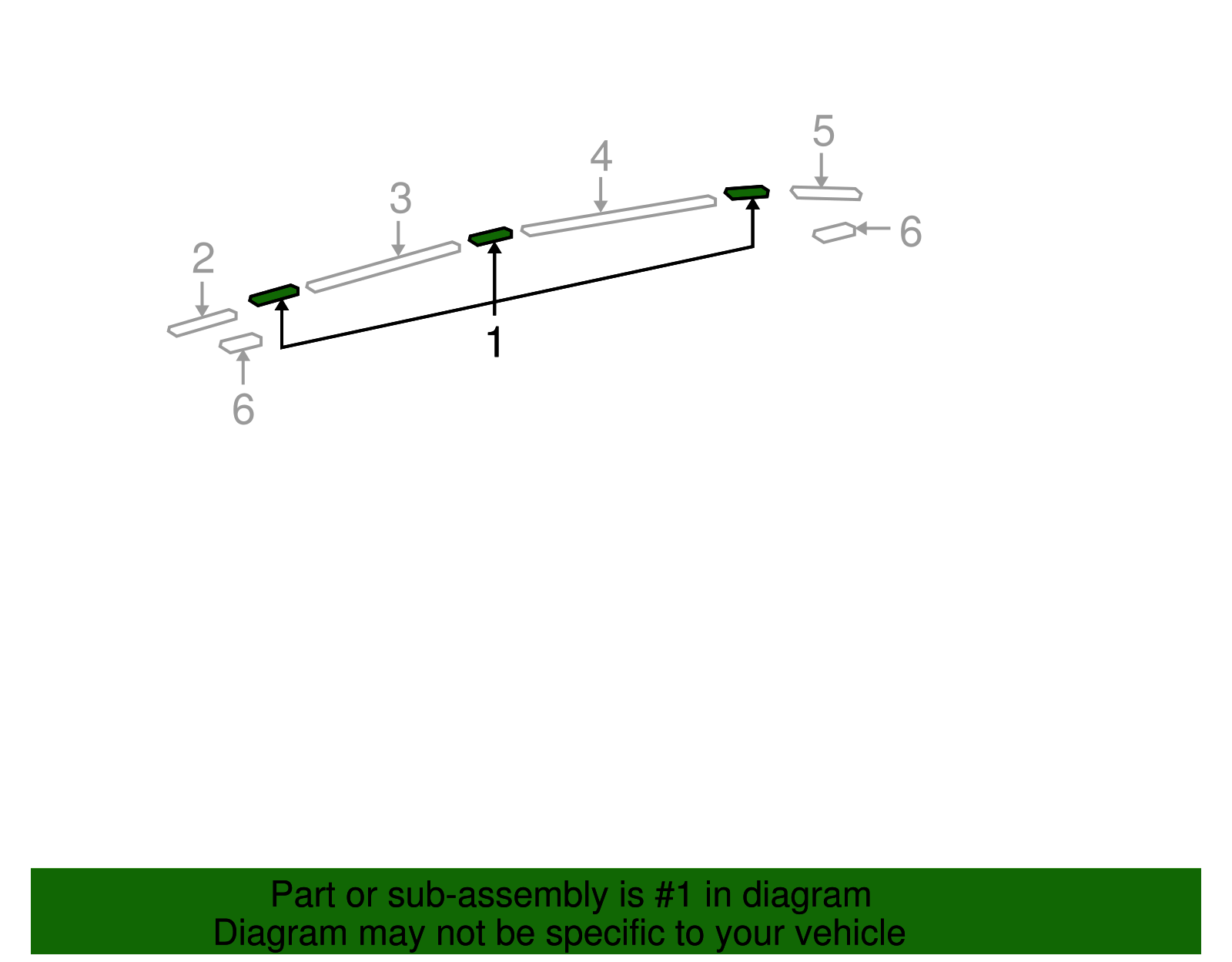 2012 Toyota FJ Cruiser Roof Molding 75553-35040-D0 | Toyota Parts Center