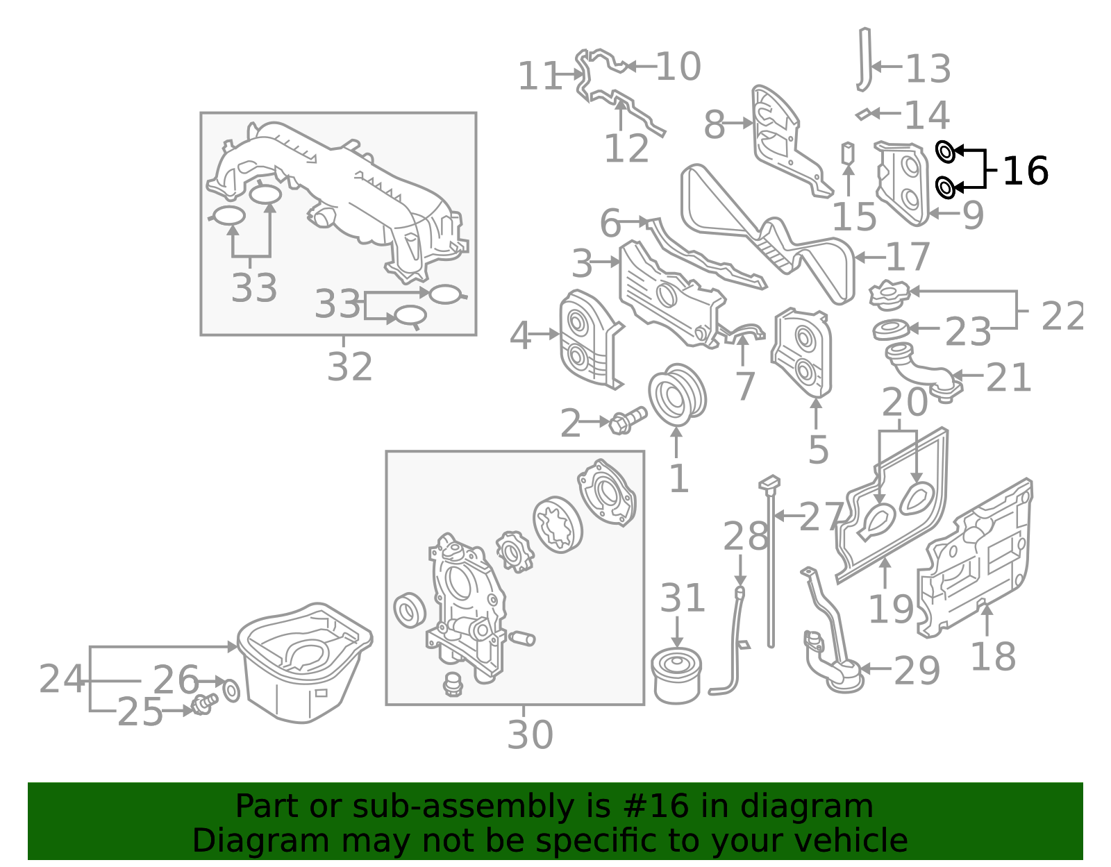 2002-2021 Subaru Inner Timing Cover Oil Seal 13583AA290 | Subaru Parts ...