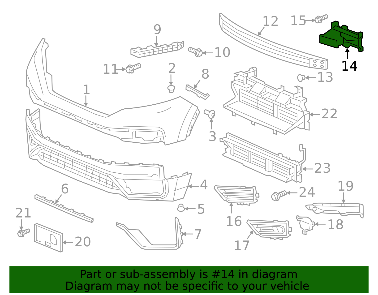 71160-TLA-A00 - Extension L Front Bumper Beam - 2017-2020 Honda CR-V ...