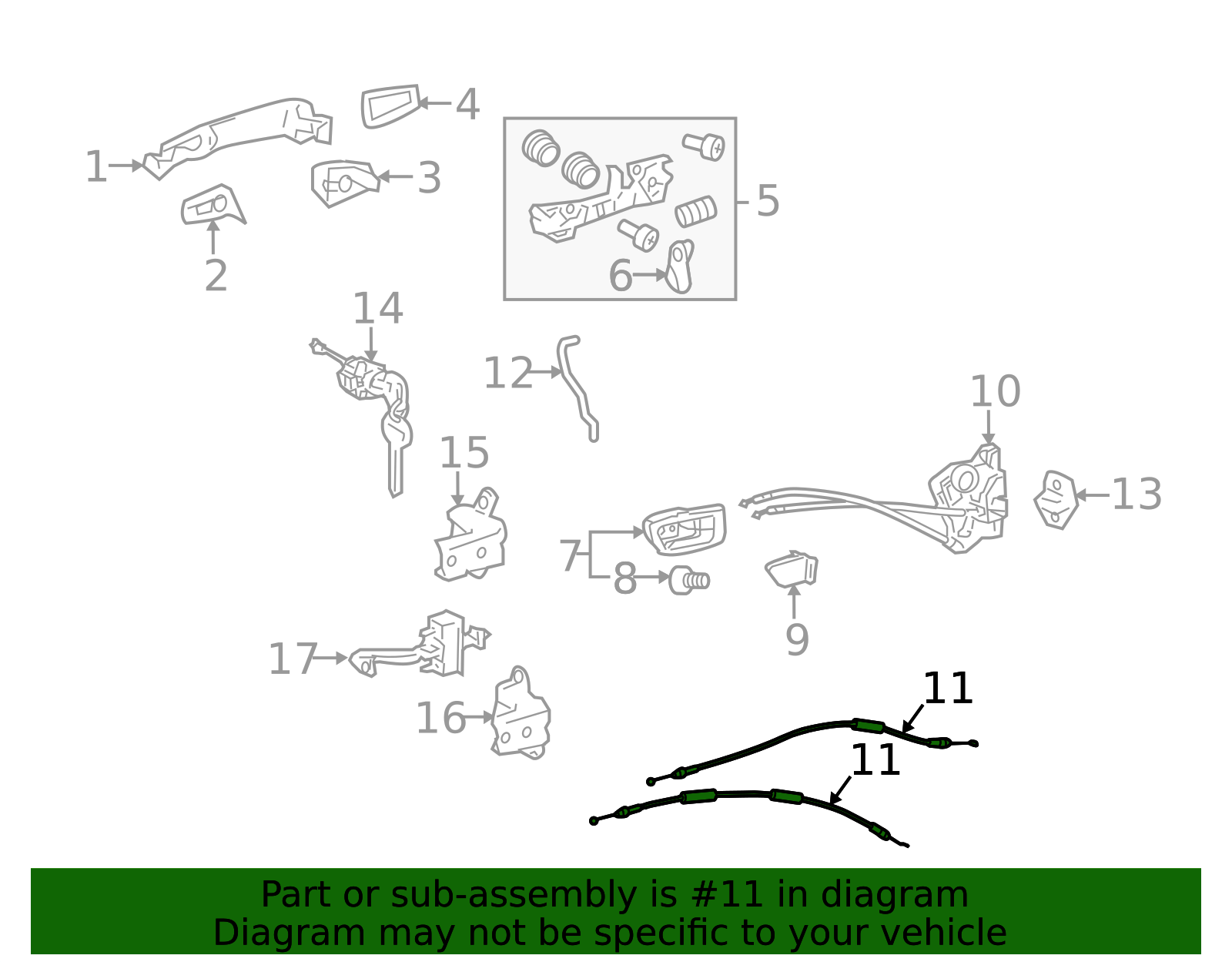 2011-2014 Toyota Sienna Cable Assembly 69710-08020 | MotorMotor