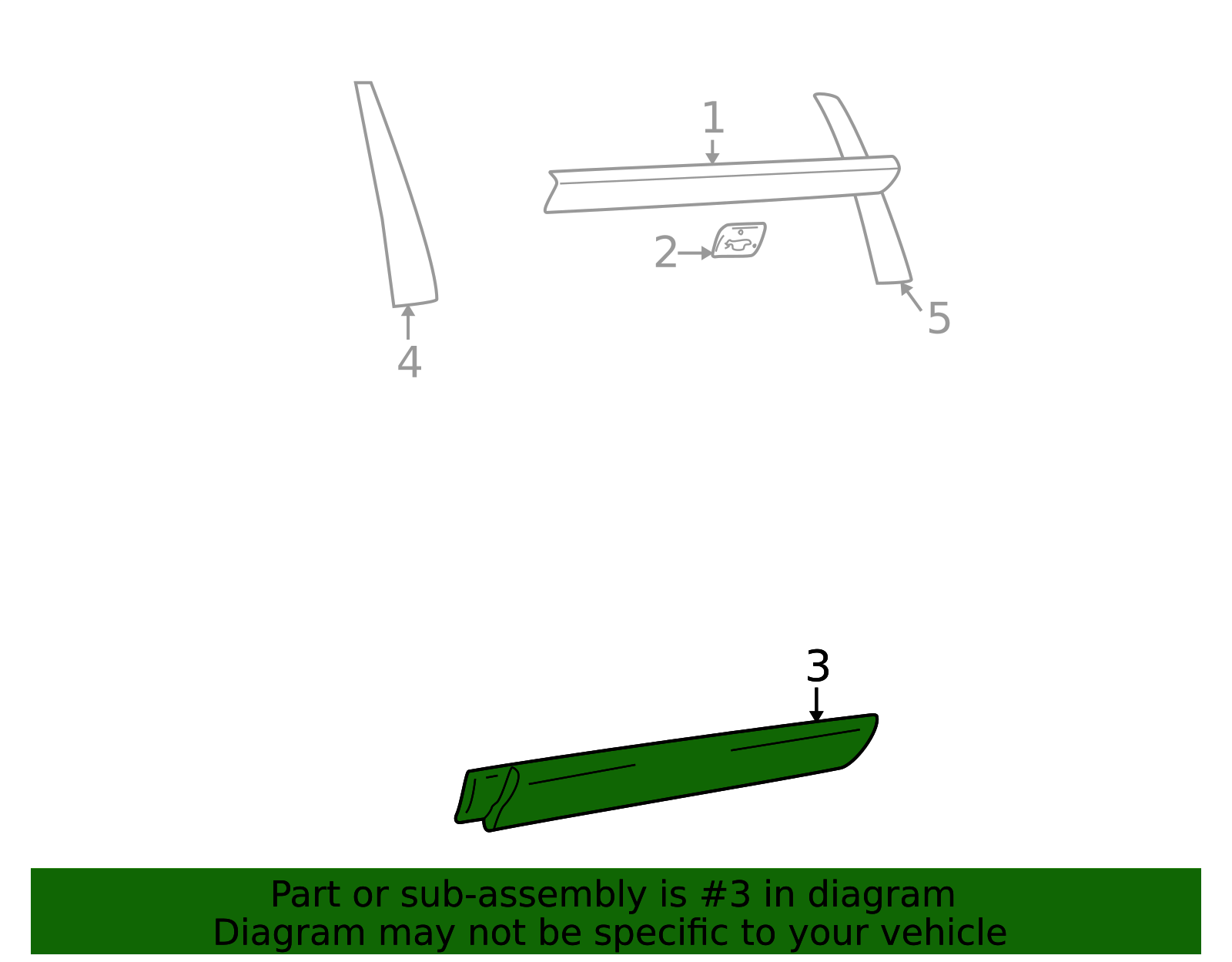 2001-2004 Hyundai Santa Fe Body Side Molding 87731-26900 | MotorMotor
