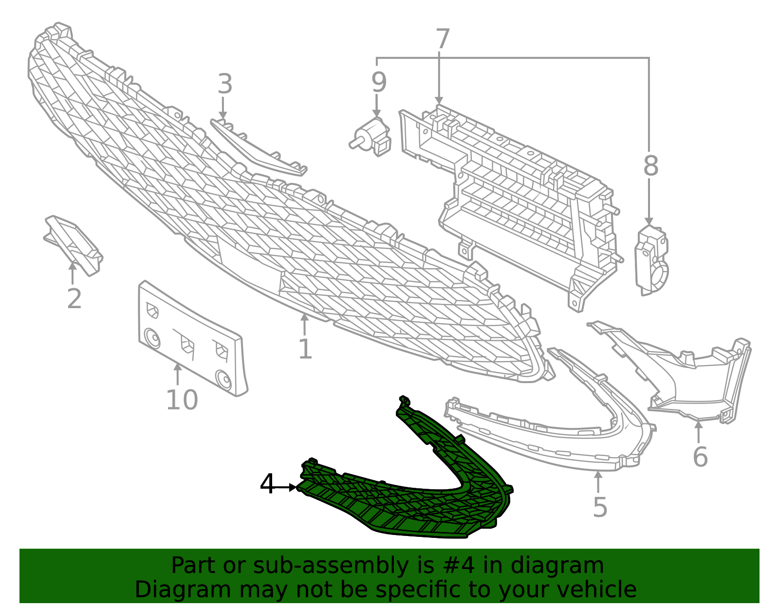2023-2025 Genesis GV60 Outer Grille 865D3-CU000 | MotorMotor