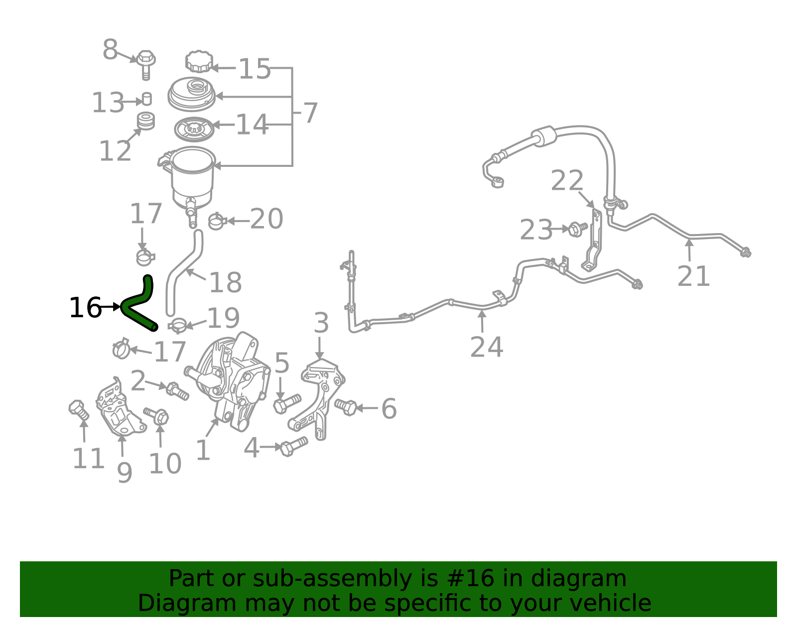57530-2F000 - Power Steering Suction Hose 2004-2009 Kia | Kia.Parts Store