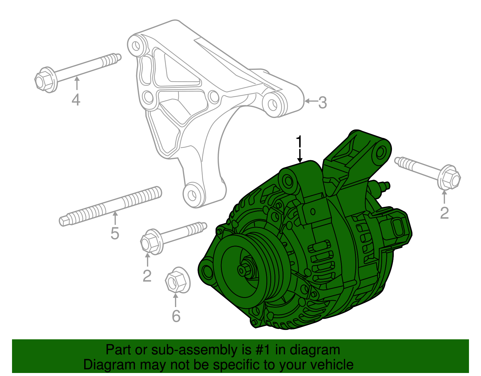 2012-2015 Chevrolet Camaro Alternator 23482914 | Capital Chevy Parts