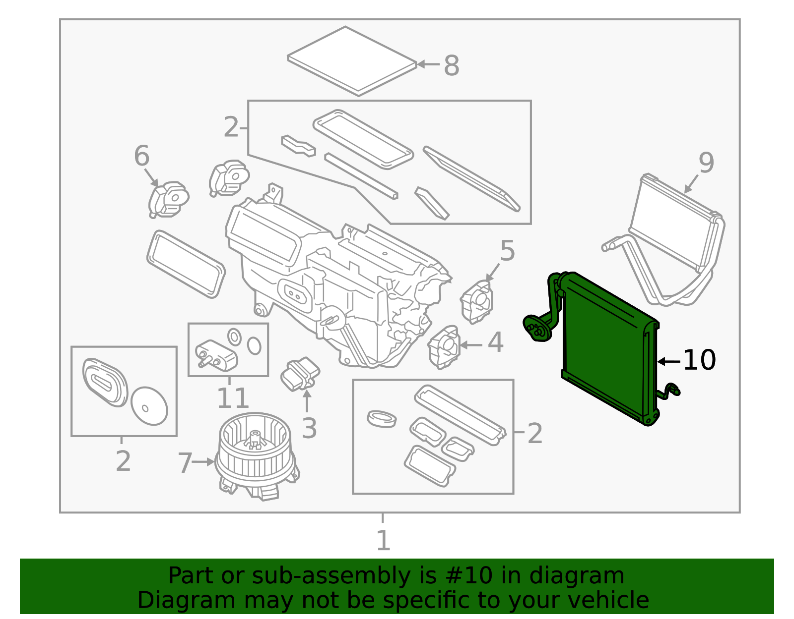 2016-2024 Ford | Evaporator Core | GS7Z-19850-AA | Walls' Ford Parts