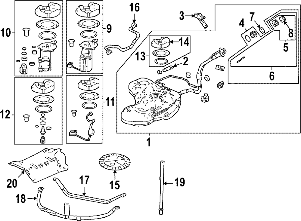 17045-TYB-A03 - Acura Fuel Pump Assembly 2022-2025 Acura MDX ...