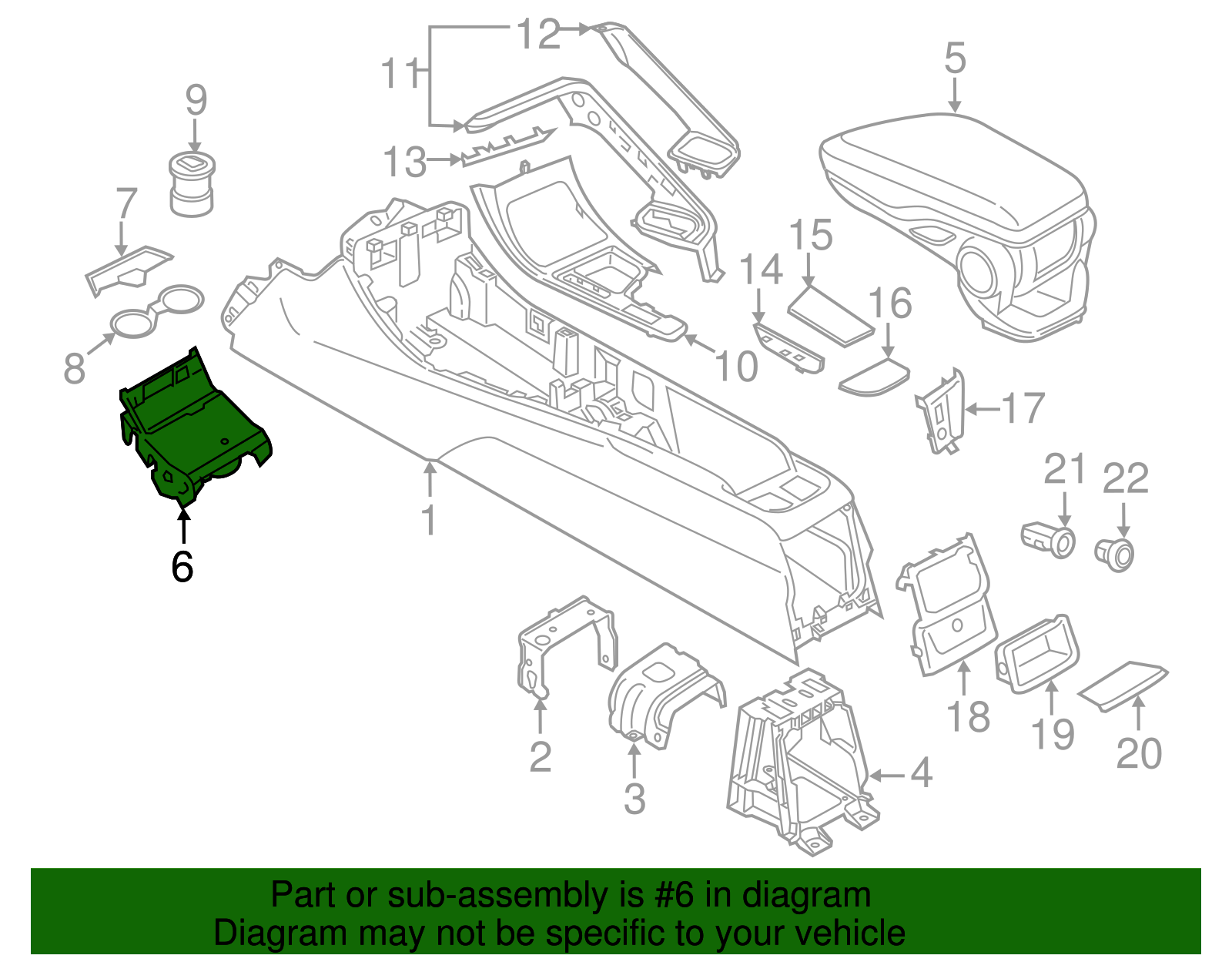 51169299529 - 2016-2019 BMW Cup Holder (51-16-9-299-529) | BMW of South ...