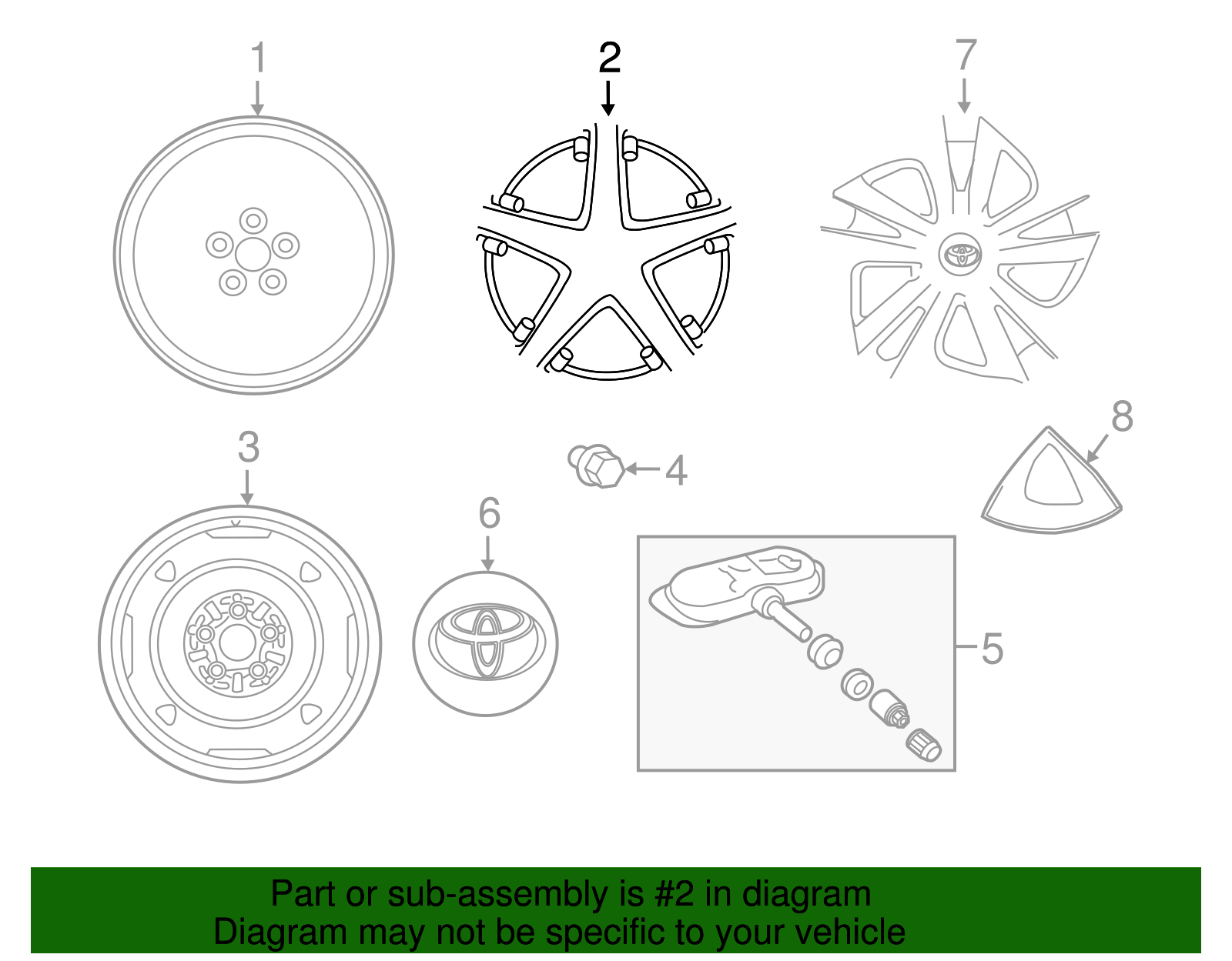2016-2022 Toyota Wheel Disc 42611-47520 | Toyota Parts Center
