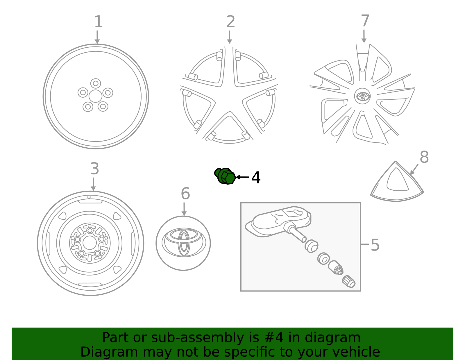 90942-01033 - Wheel Nut 2009-2025 Toyota | Longo Toyota Parts