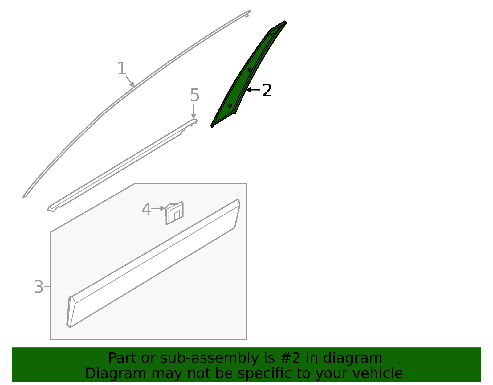 2023-2025 Kia Rear Molding 82250-AT000 | TascaParts.com
