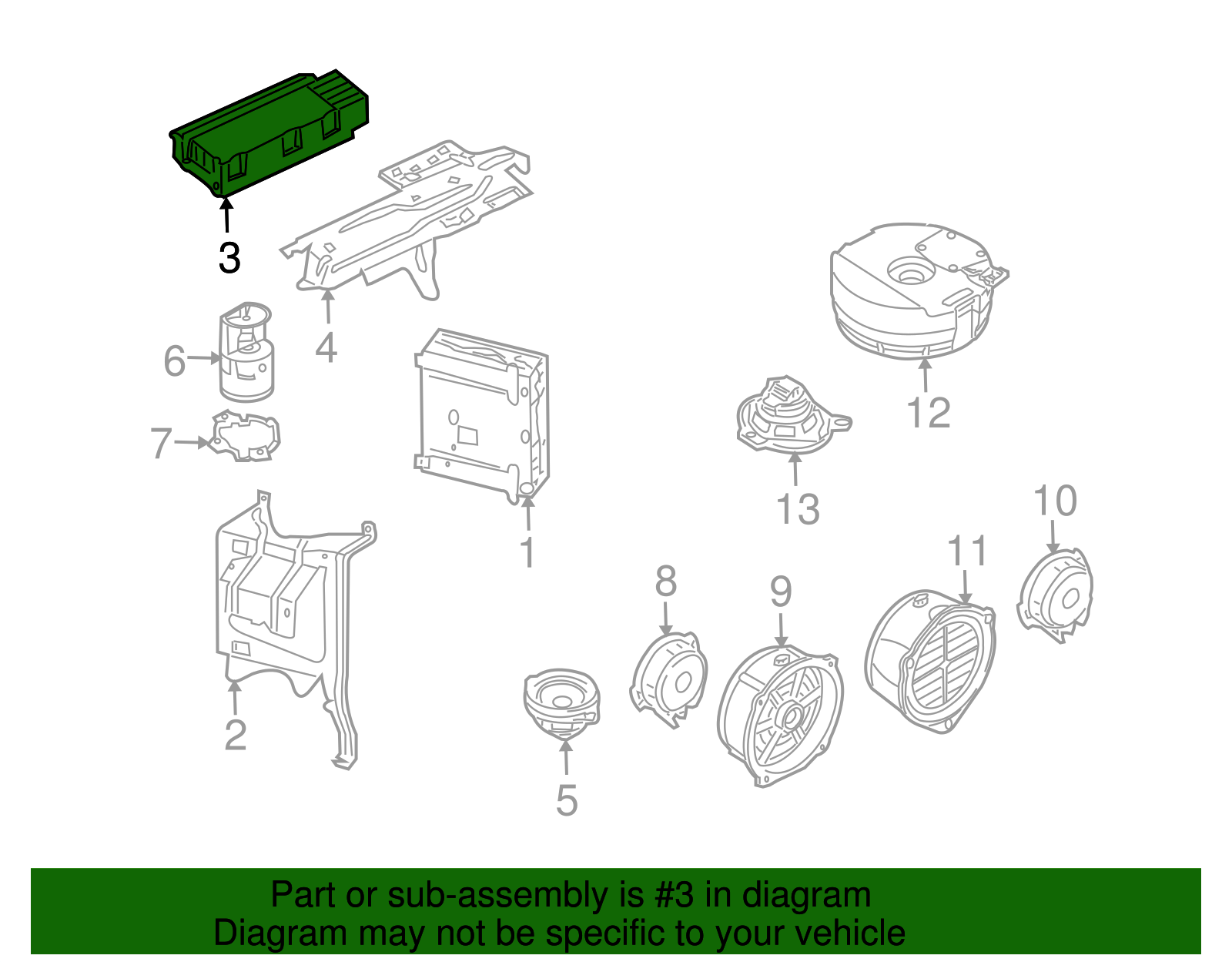 4L0-035-223-E - Amplifier 2010 Audi Q7 | Audi OEM Parts Guy