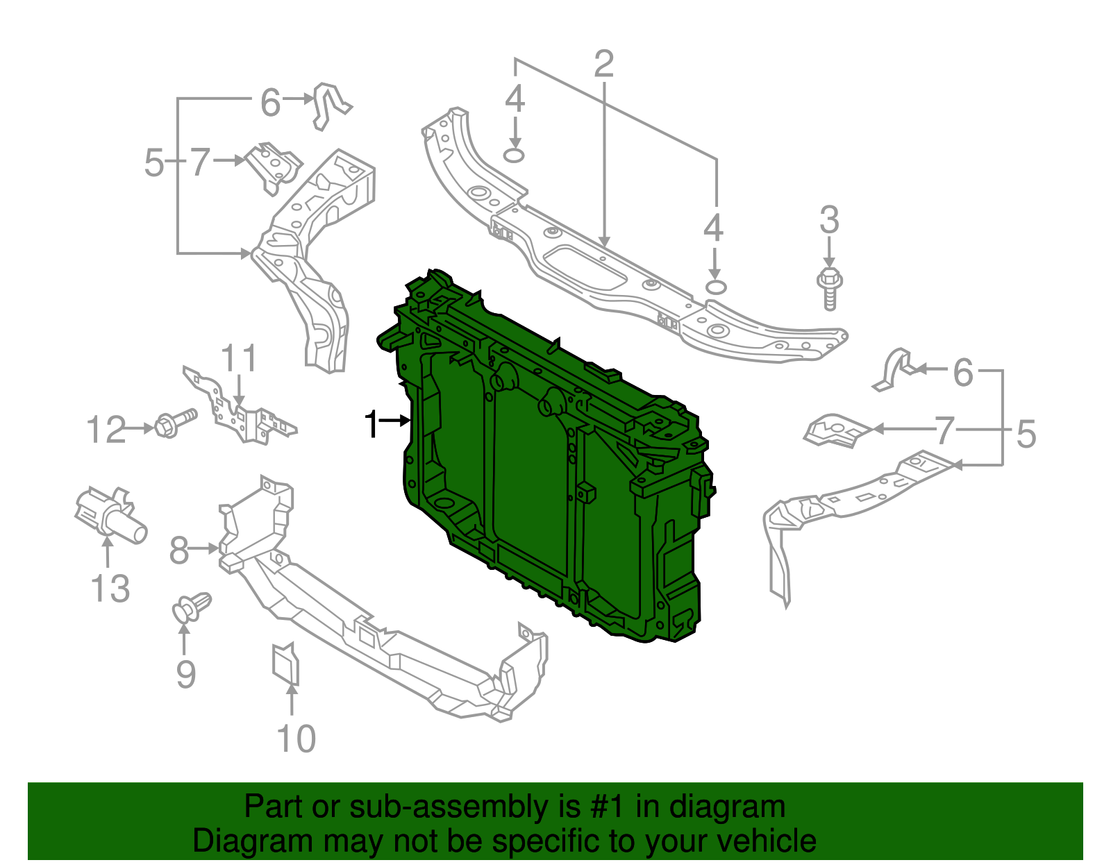 TK48-53-110A - Radiator Support - 2016-2023 Mazda CX-9 | Mazda Swag