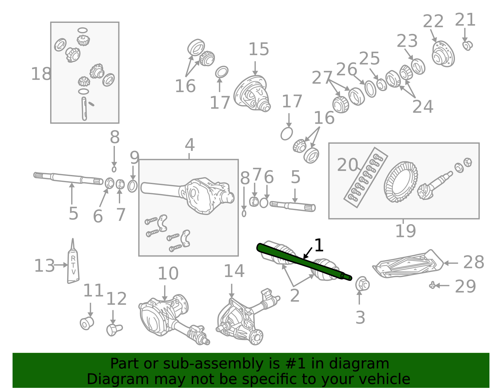 2002-2005 Dodge Ram 1500 Axle Assembly R5170822AA | Mopar Parts Canada