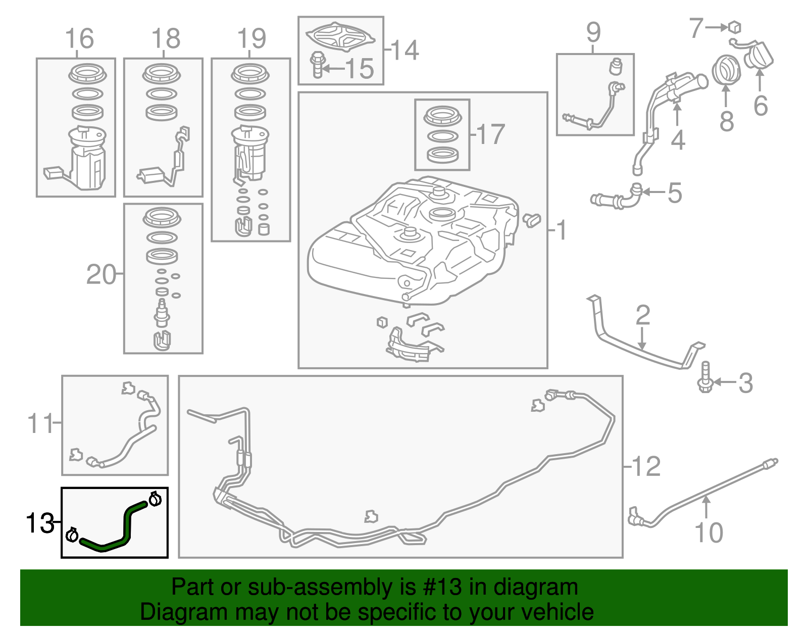 17717-TK8-A01 - Purge Line - 2011-2014 Honda Odyssey | Conicelli Honda ...