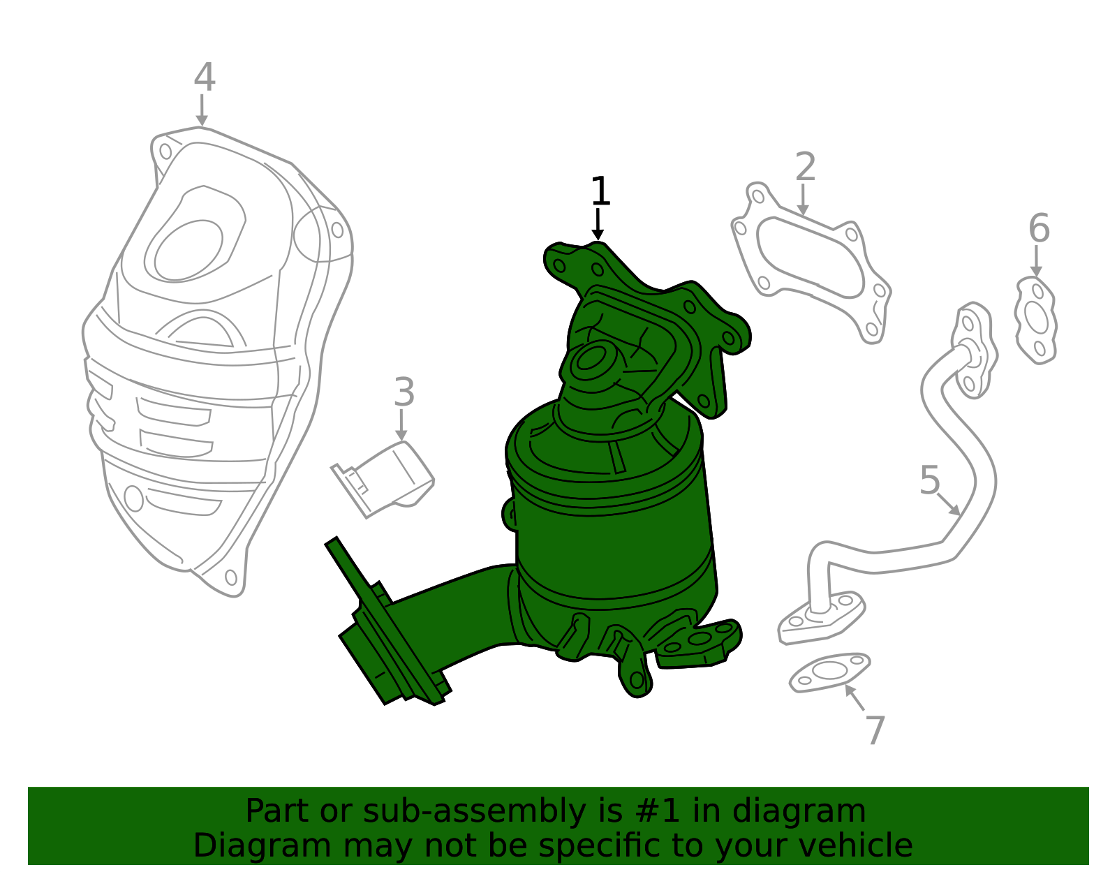 18160-R1Z-A00 - Catalytic Converter With Integrated Exhaust Manifold ...