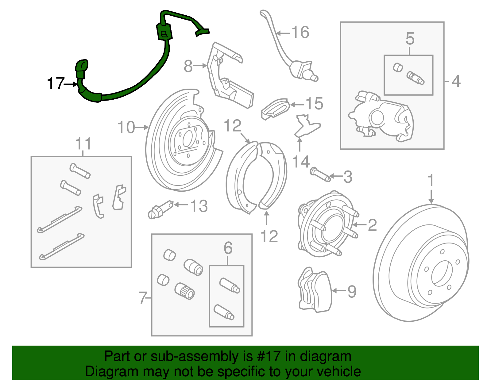 2007-2017 Ford Motorcraft™ Brake Hydraulic Hose BRHR-93 | Awesome Parts ...