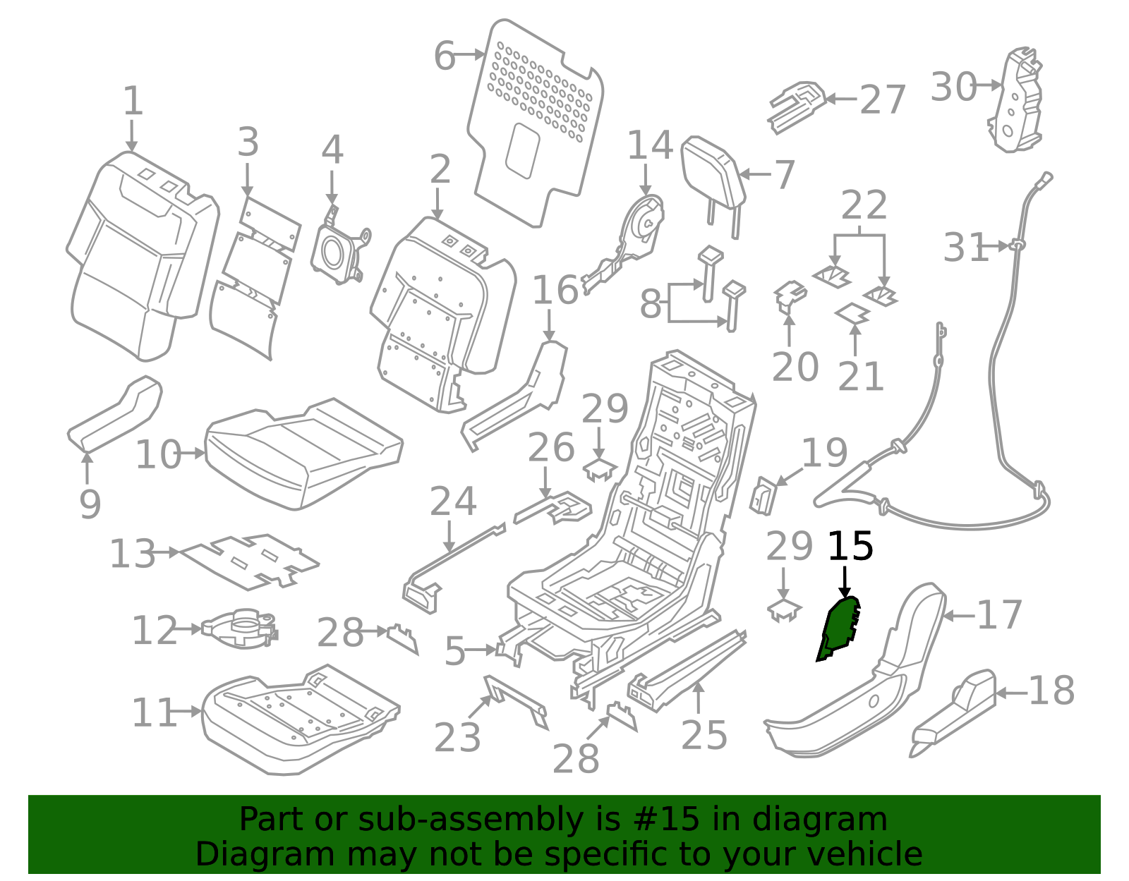Cover Seat Back Latch LB5Z-7861348-AA | Miracle Ford Parts