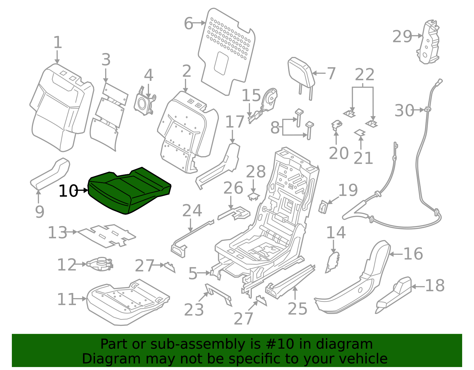2020-2024 Lincoln Aviator Cushion Cover MC5Z-7863804-NC | Ford OEM ...