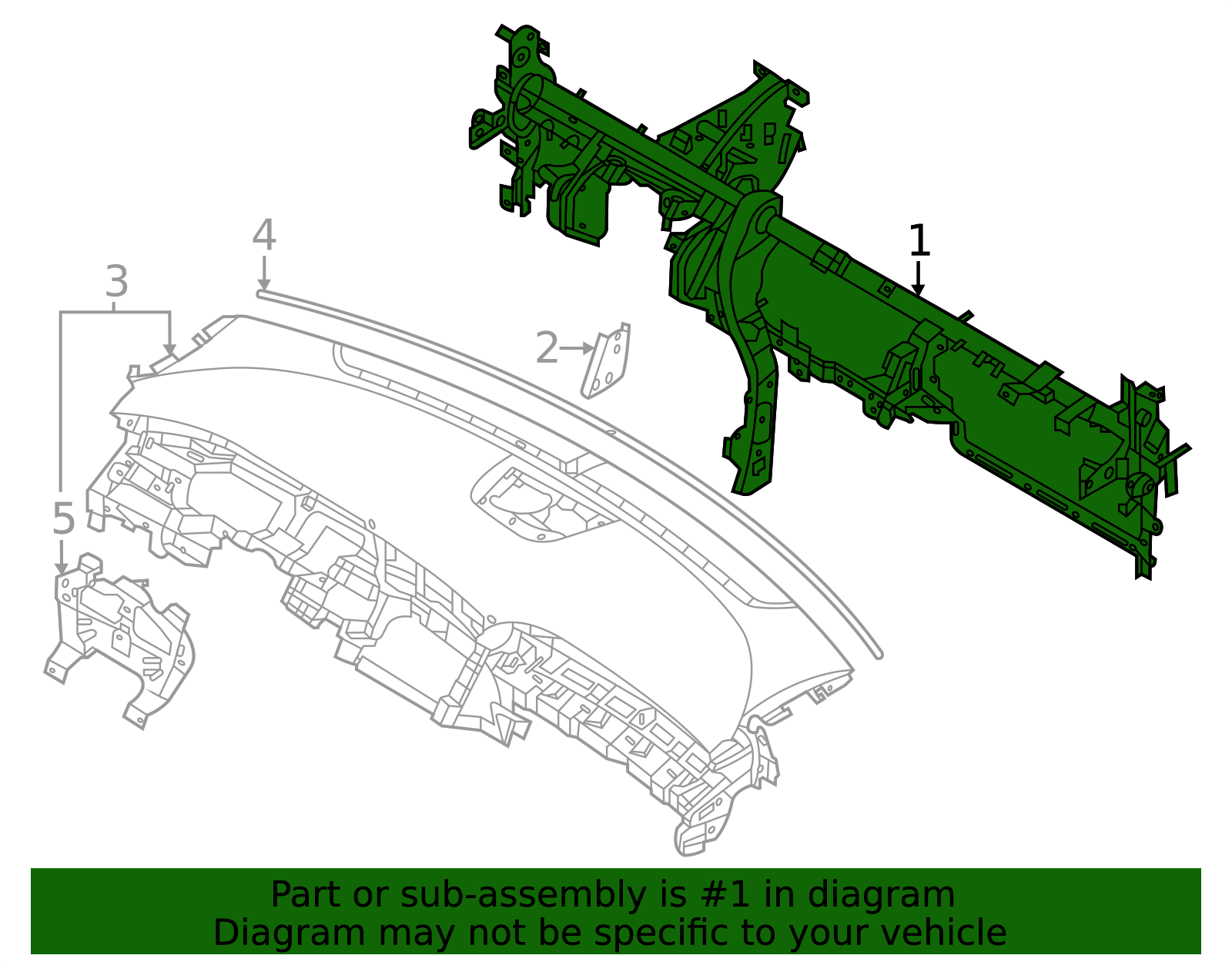 84410-CW000 - High-Quality Instrument Panel Crossmember for 2022-2024 ...