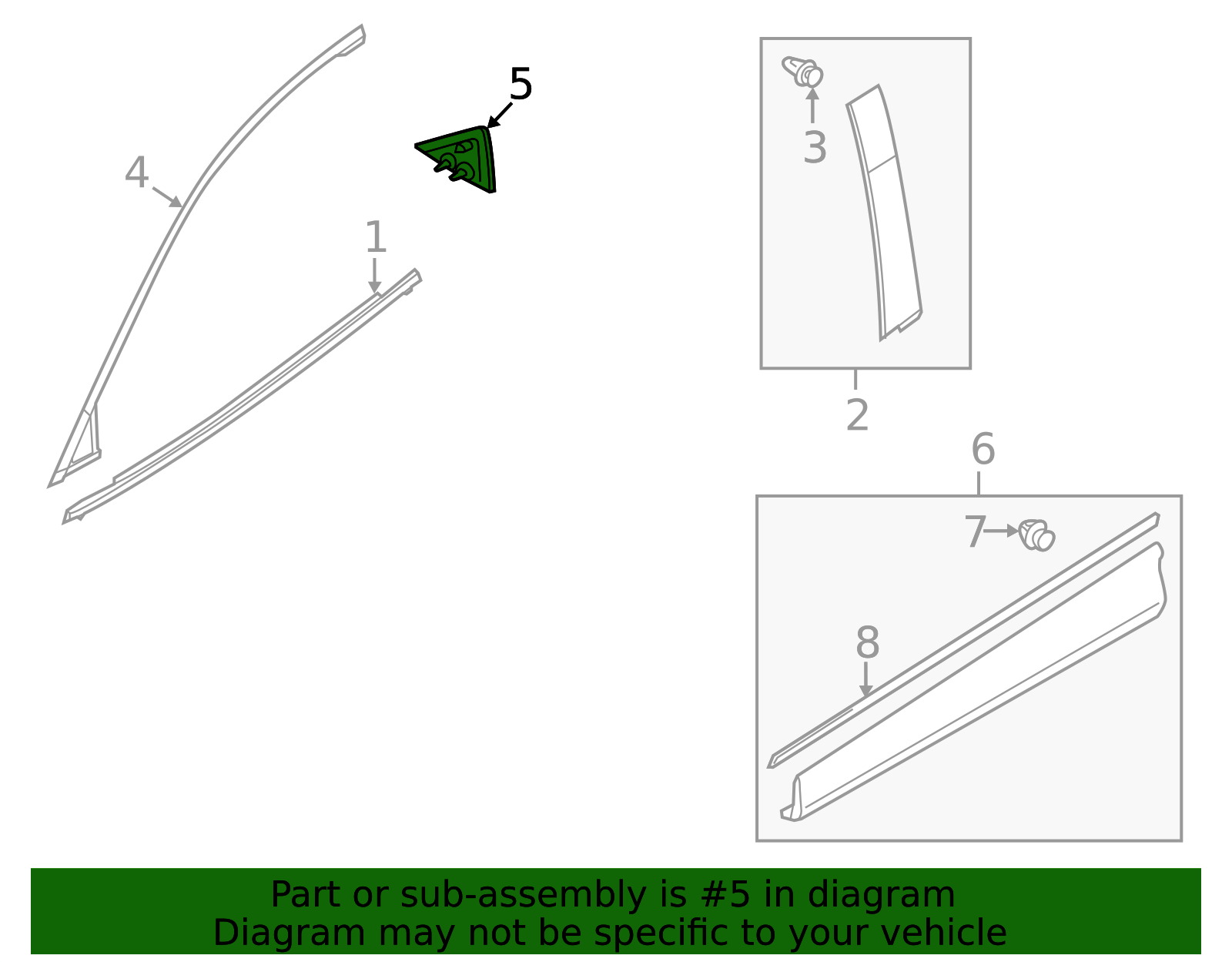 2013-2016 Mazda CX-5 | Corner Molding | KD53-69-16YD | Mazda Online Parts