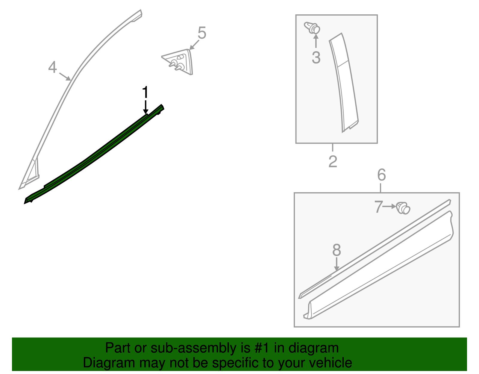 2013-2016 Mazda CX-5 Belt Molding KD53-50-650D | OEM Parts Online