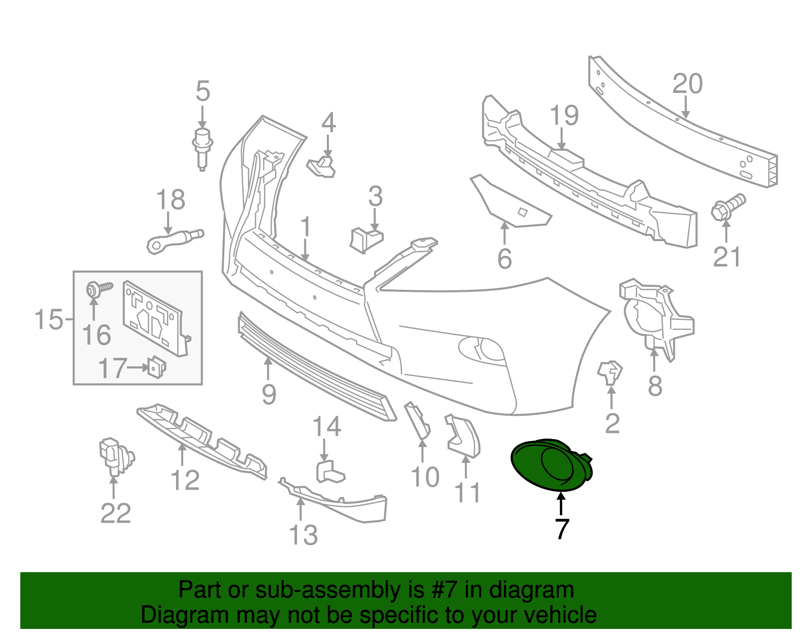 81481-0E110 - 2013-2015 Lexus - Fog Lamp Bezel | My L Parts
