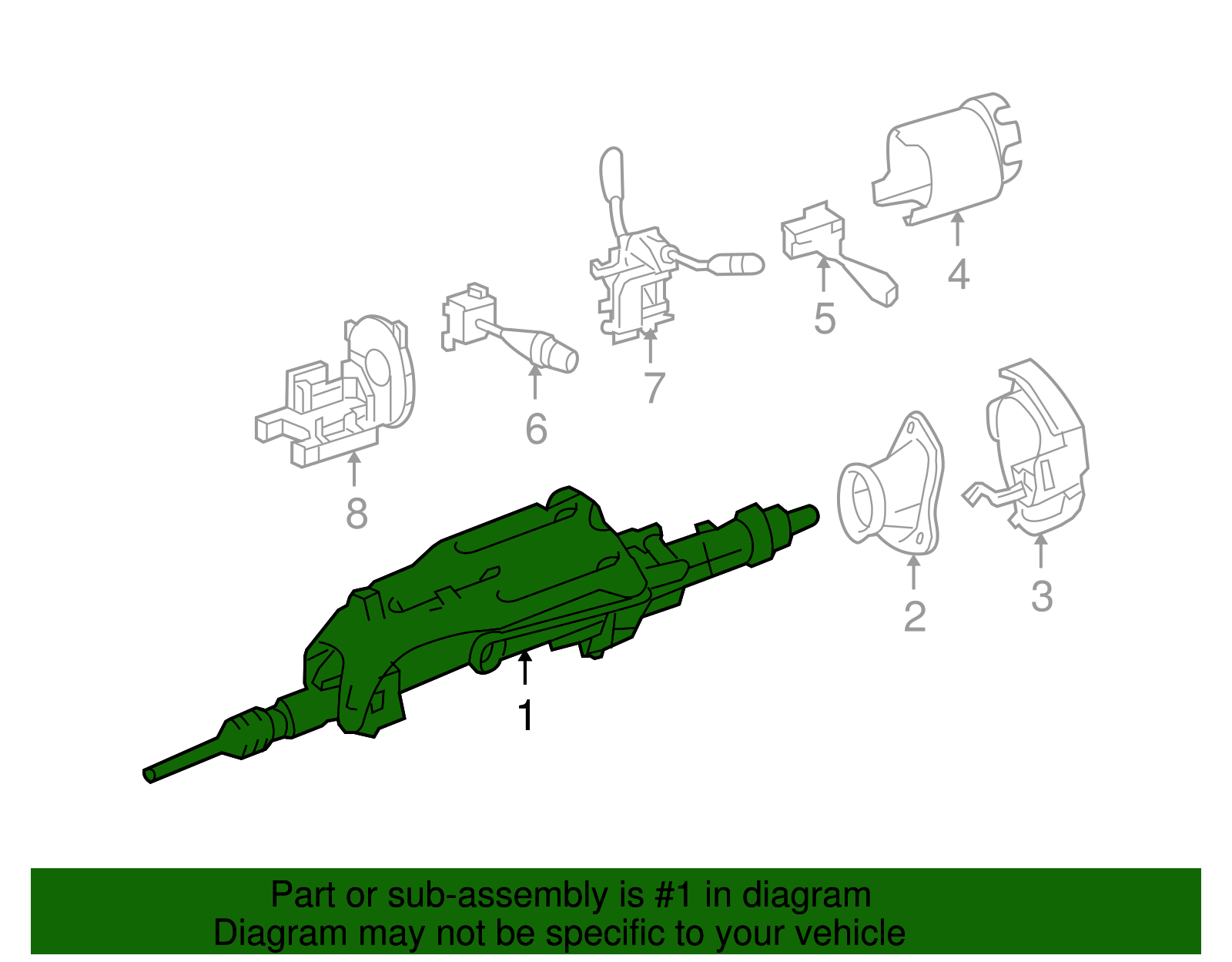 164-460-08-16 - Steering Column 2006-2012 Mercedes-Benz | Mercedes-Benz ...