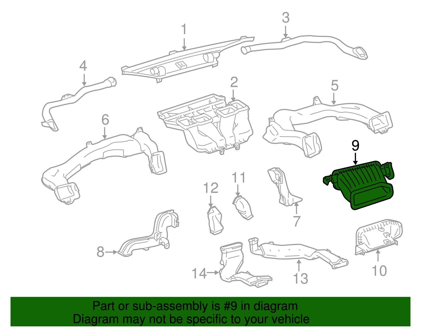 2011-2020 Toyota Sienna Air Duct 87201-08070 | Toyota Parts Center