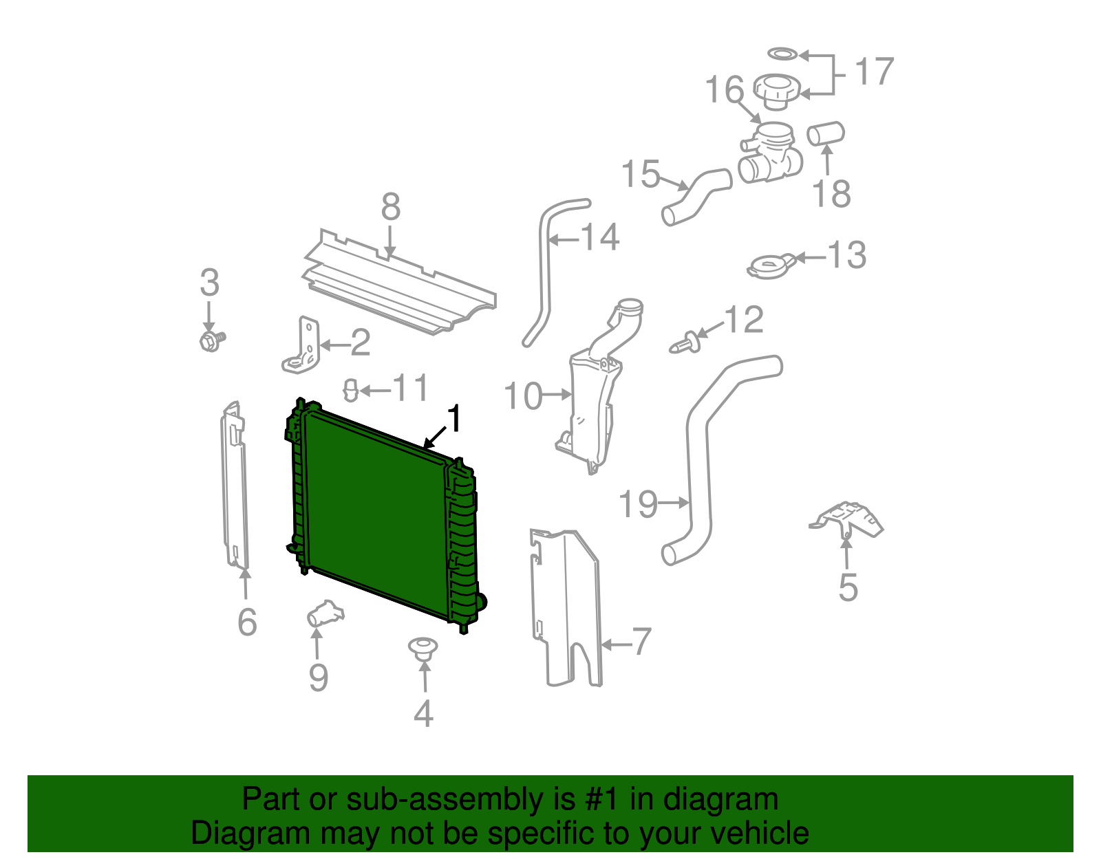 2006-2011 Chevrolet HHR Radiator 22727322 | Capital Chevy Parts