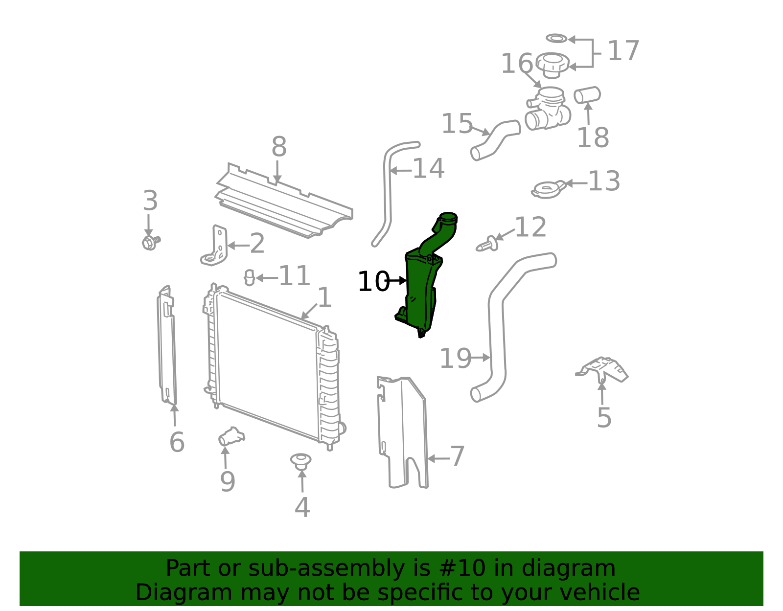 2006-2011 Chevrolet HHR Engine Coolant Recovery Tank 15940309 | Capital ...