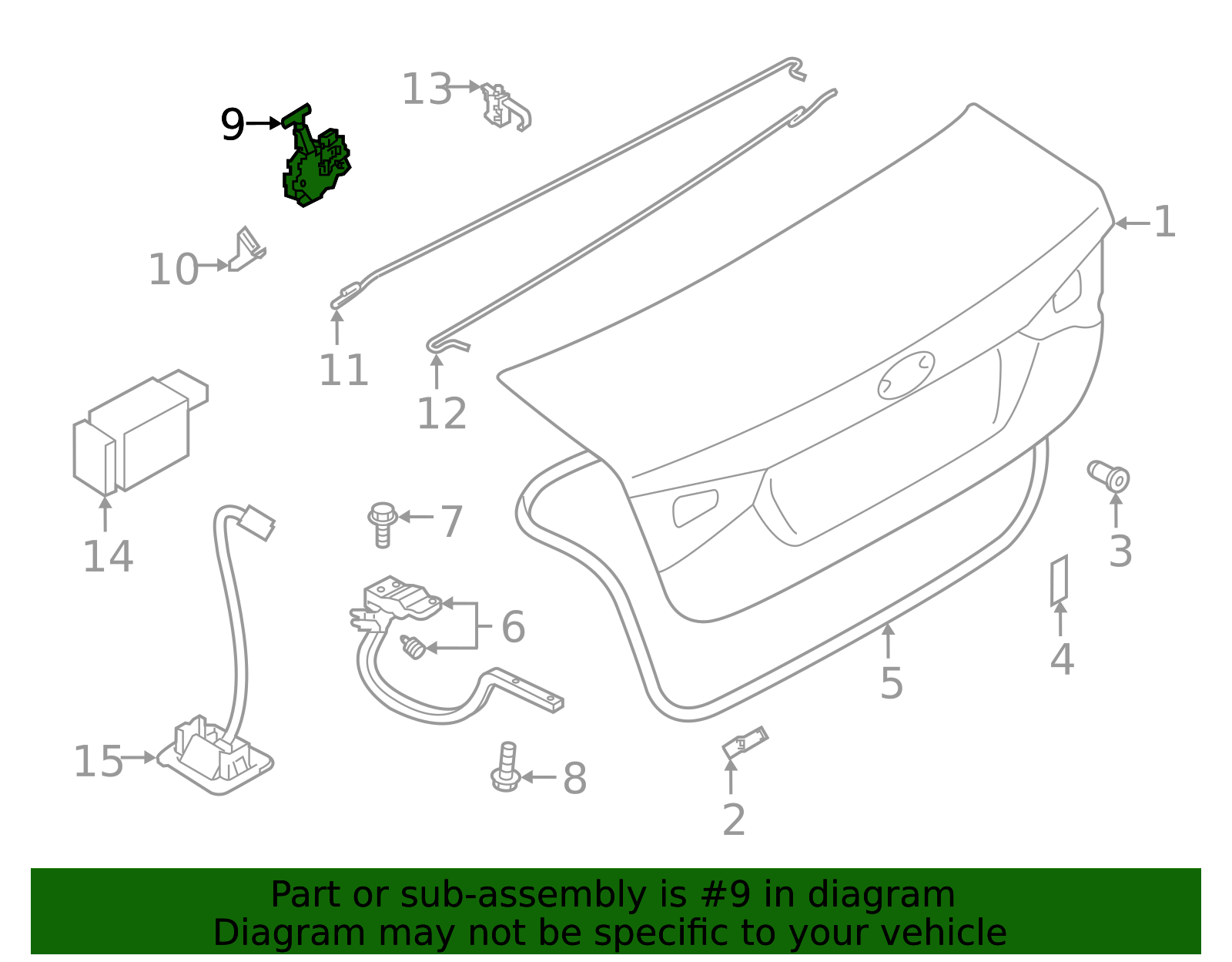 57530AL00A - Lock Assembly 2015-2025 Subaru | Subaru Factory Parts Online