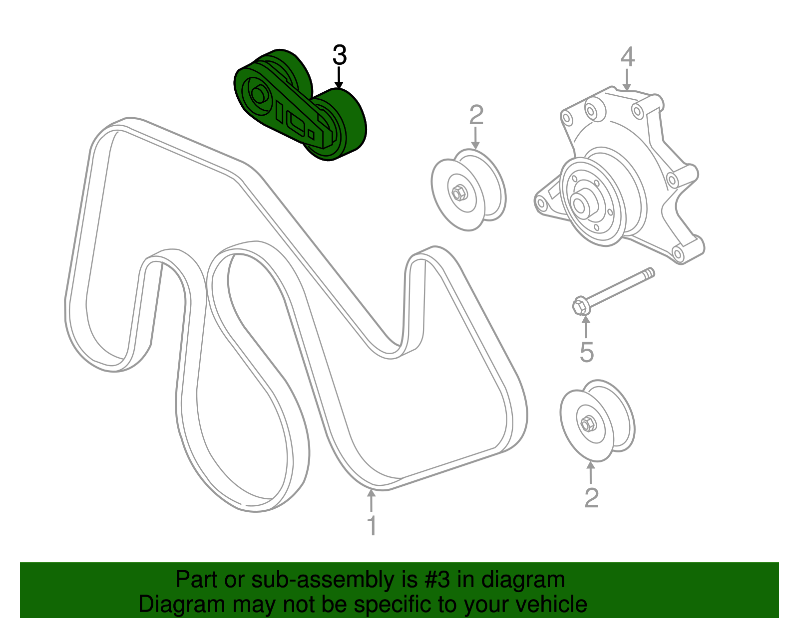 2020-2025 Ford Accessory Drive Belt Tensioner Assembly KR3Z-6B209-A ...