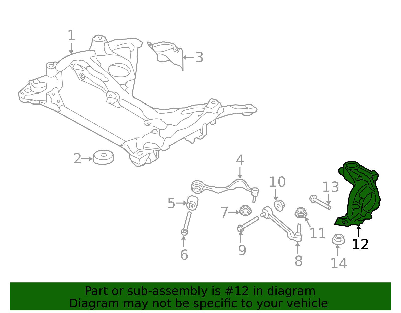 31216792287 - 2012-2018 BMW Knuckle (31-21-6-792-287) | BMW of South ...