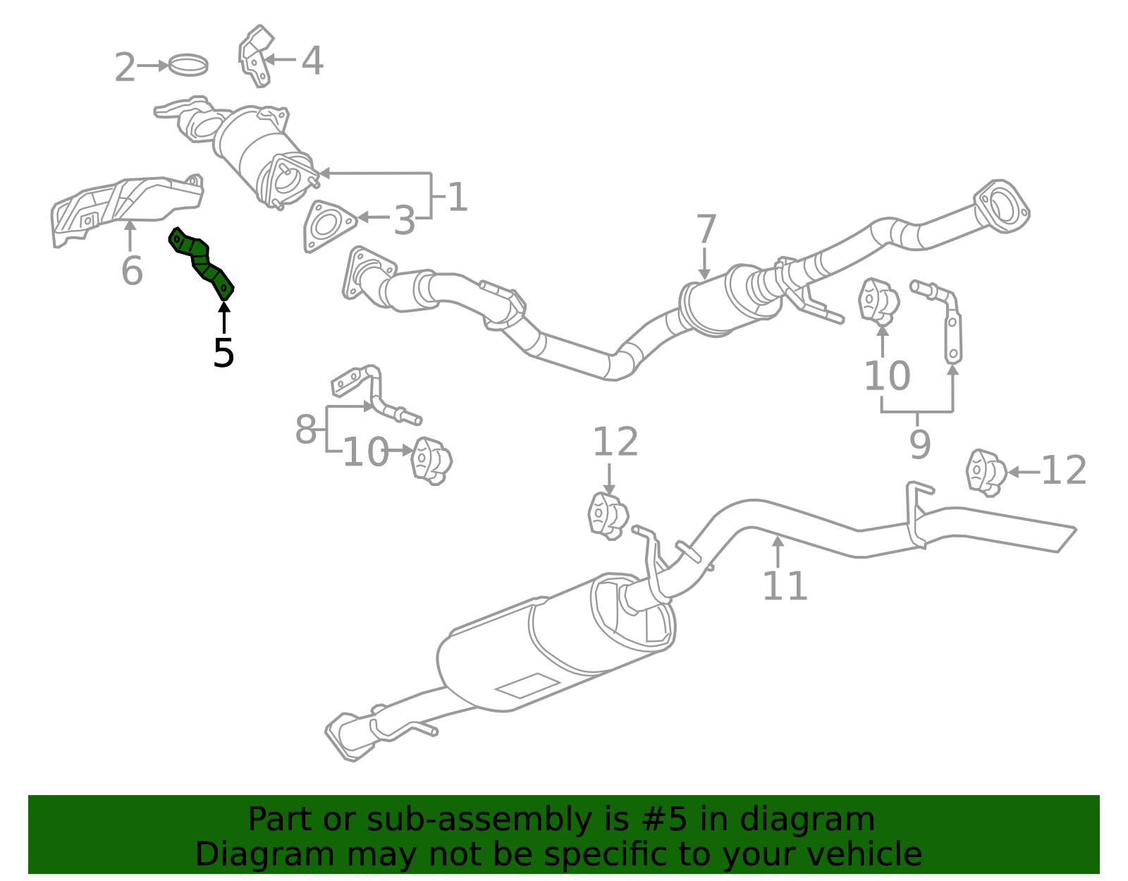 2015-2022 GM Catalytic Converter Brace Bracket 12660447 | NewGMParts.com