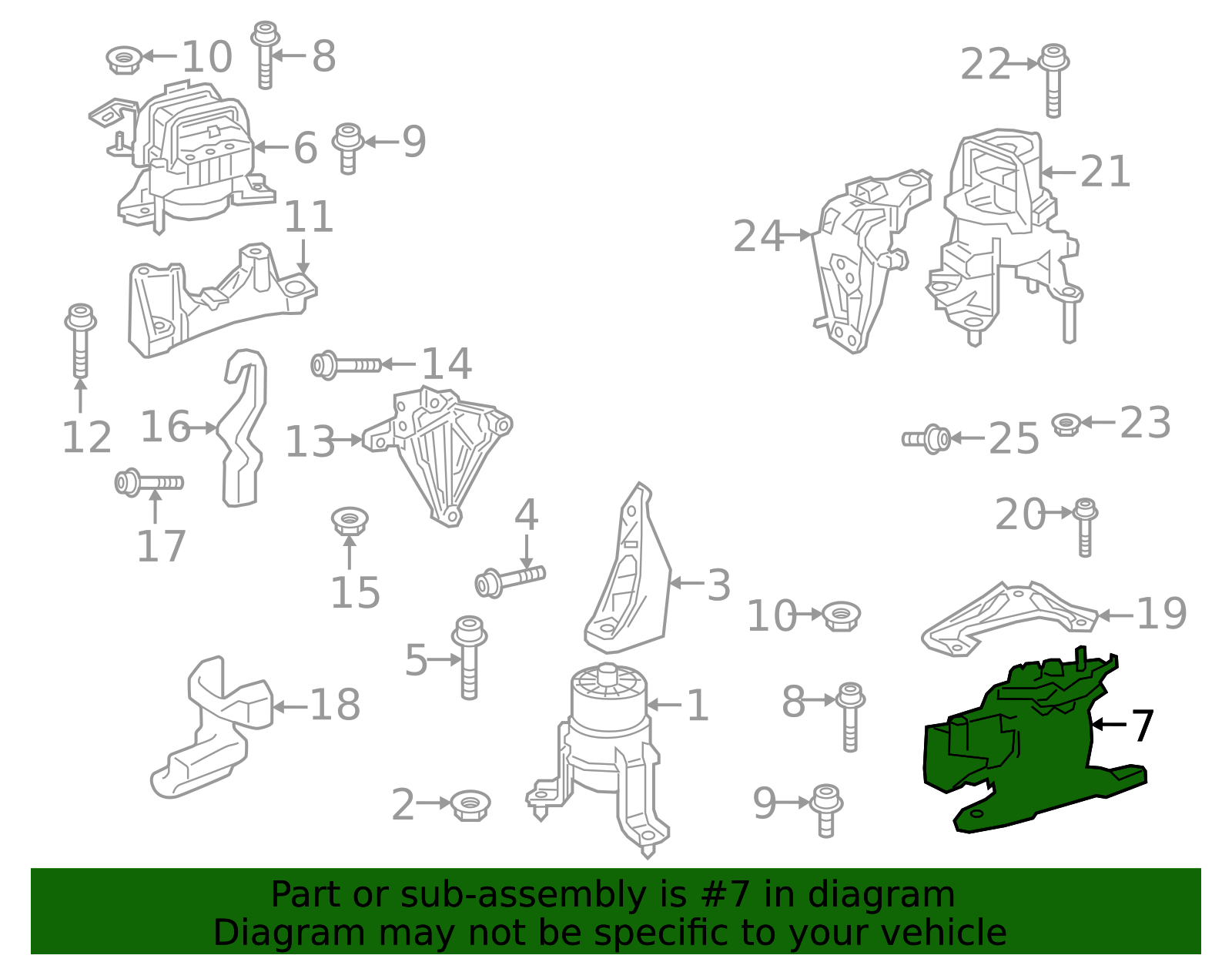 2023-2025 Toyota Crown Side Mount 12306-25070 | Toyota Parts Center