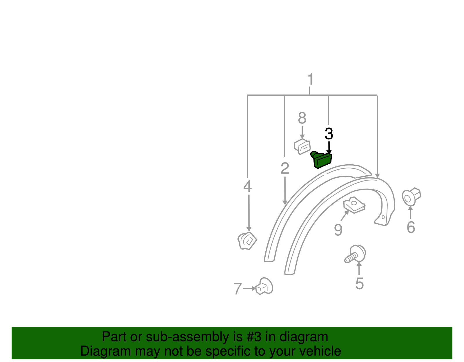 2017-2024 Nissan Armada Flare Retainer 76847-JG00B | Nissan Parts Store