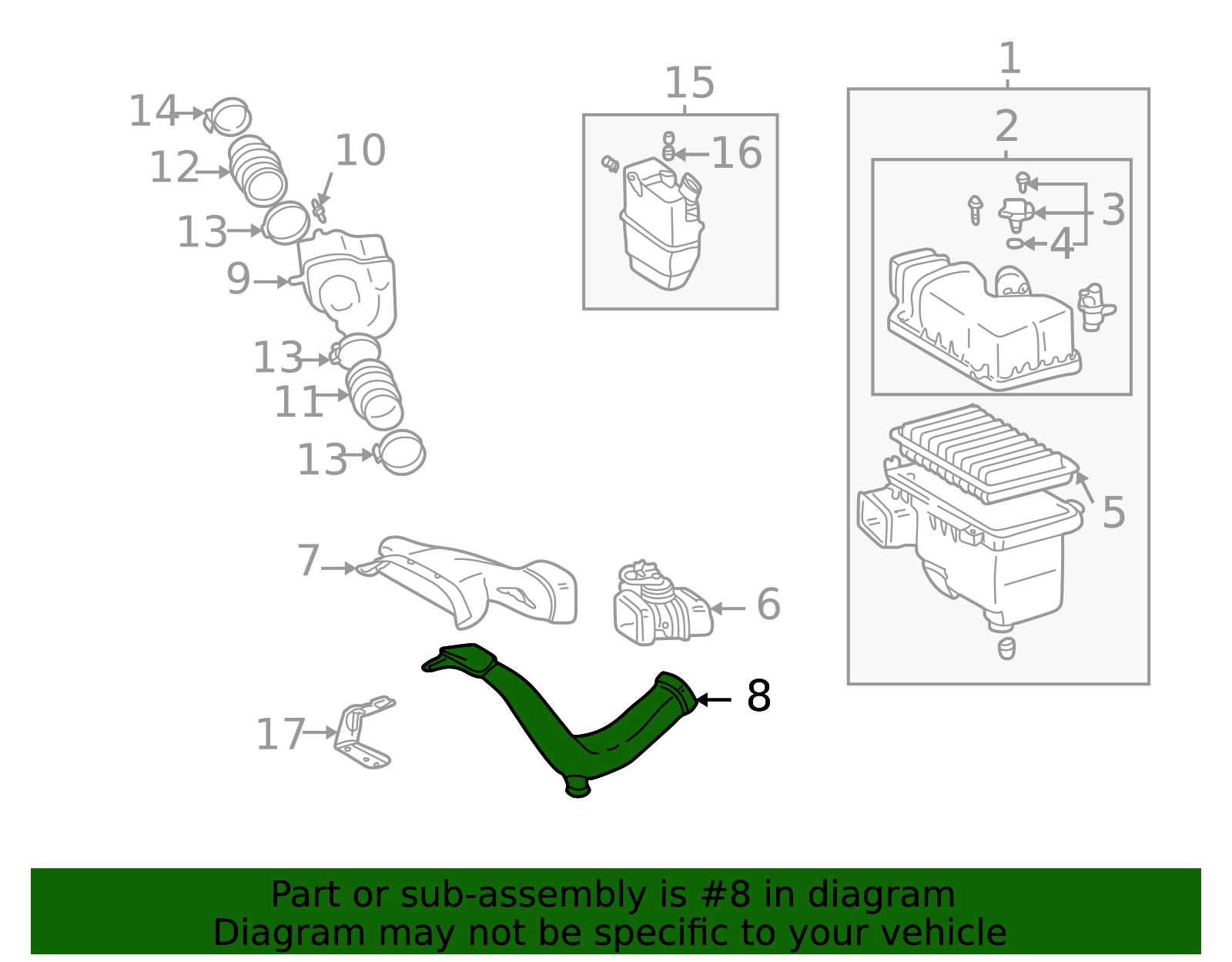2002-2008 Toyota Inlet Duct 17751-AA010 | MotorMotor