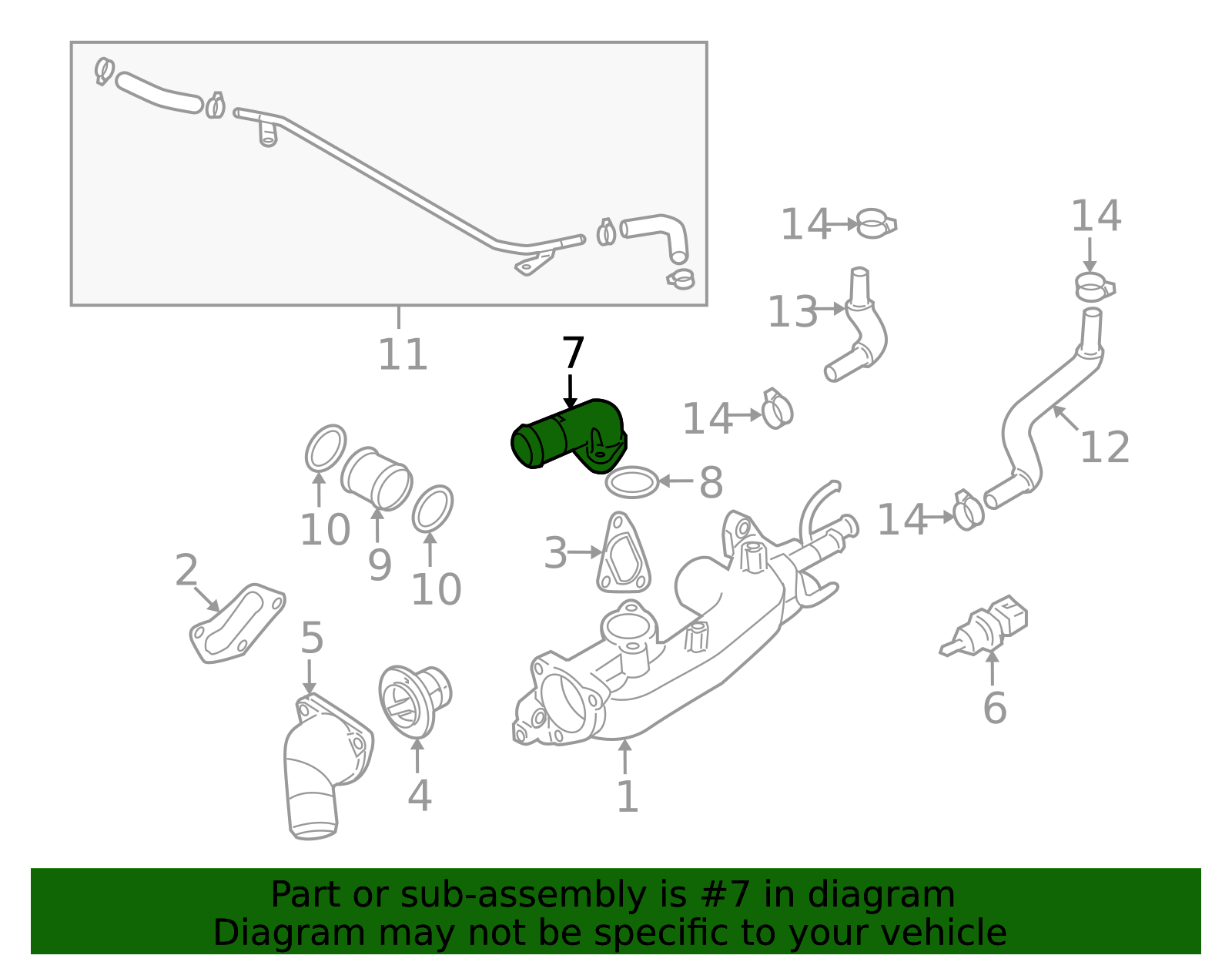 2006-2010 Kia Water Outlet 25611-3C101 | OEM Parts Online