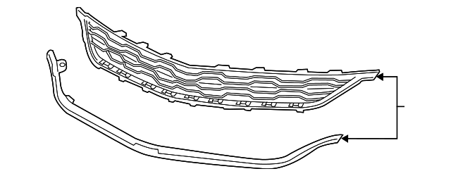 2016-2018 Chevrolet Malibu Front Upper Grille 84061034 | Shop Matick ...