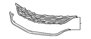 2016-2018 Chevrolet Malibu Front Upper Grille 84061034 | Applegate ...