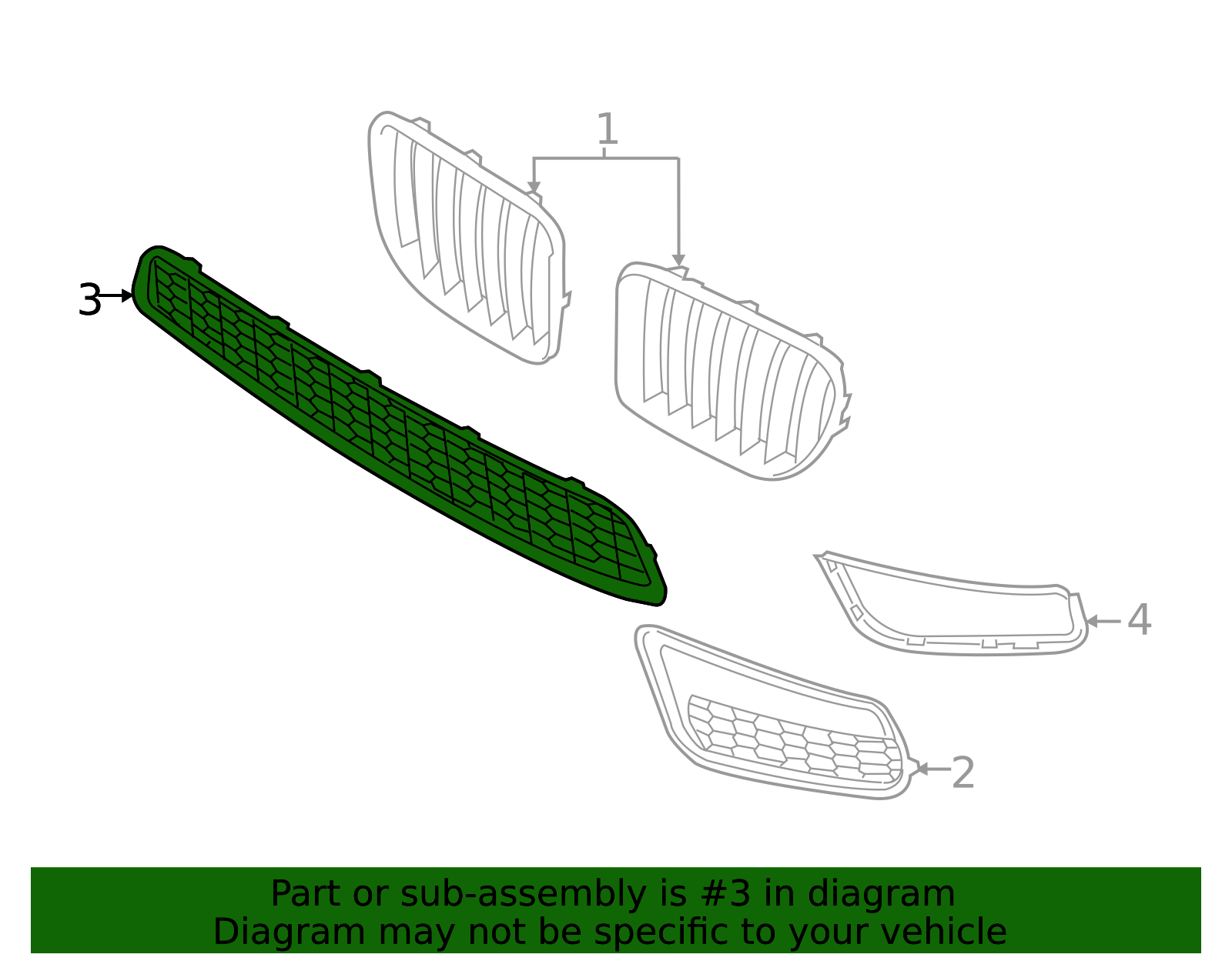 51-11-8-037-994 - Lower Grille BMWPartsDirect.com