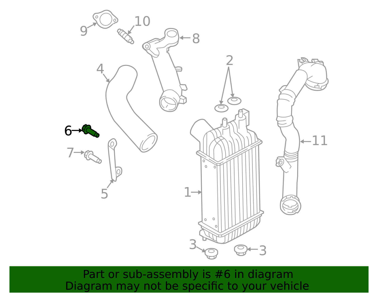 2017-2020 Nissan Charge Air Cooler Pipe Bolt 01125-N6041 | Team Nissan Inc.