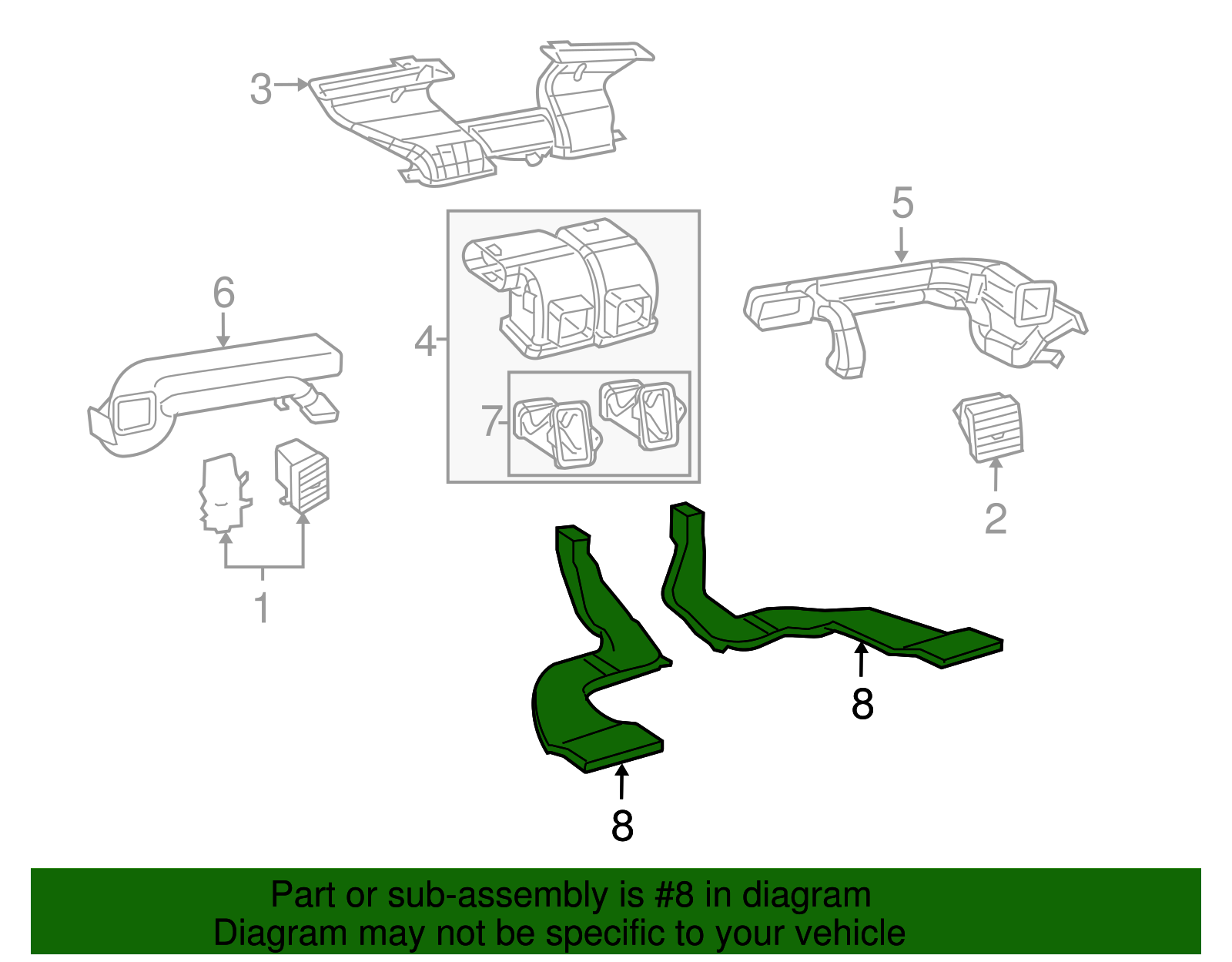 2008-2020 Mopar Floor Duct 04677539AC | Mopar Parts Canada