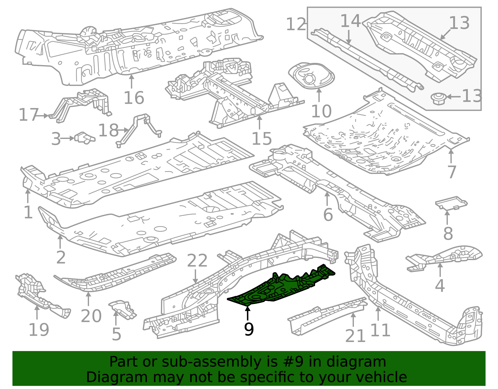 2024-2025 Toyota Grand Highlander Floor Reinforced 58241-0E050 | MotorMotor
