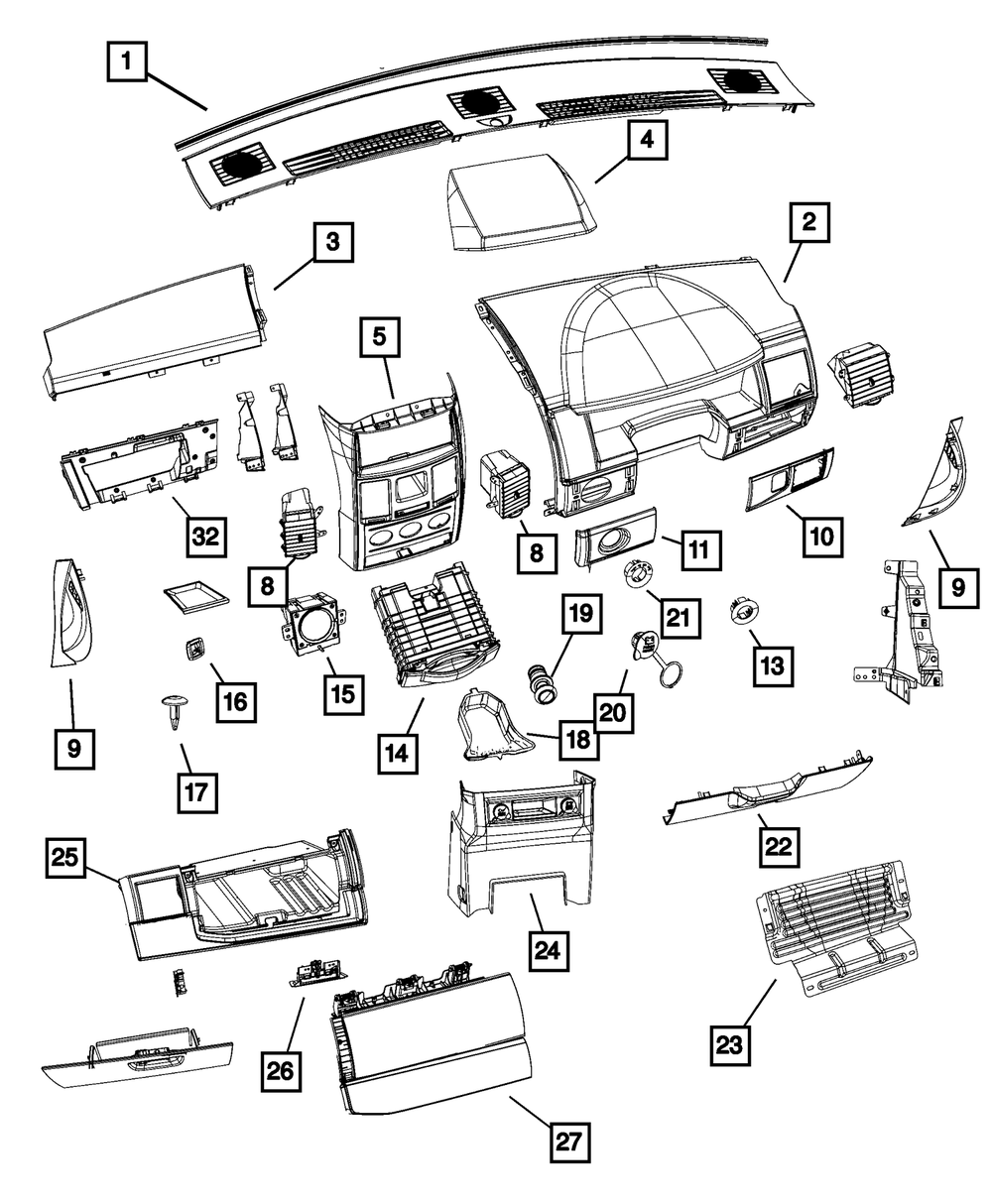 4678693 - 2001-2019 Mopar - Instrument Panel Top Cover Channel | Mopar ...