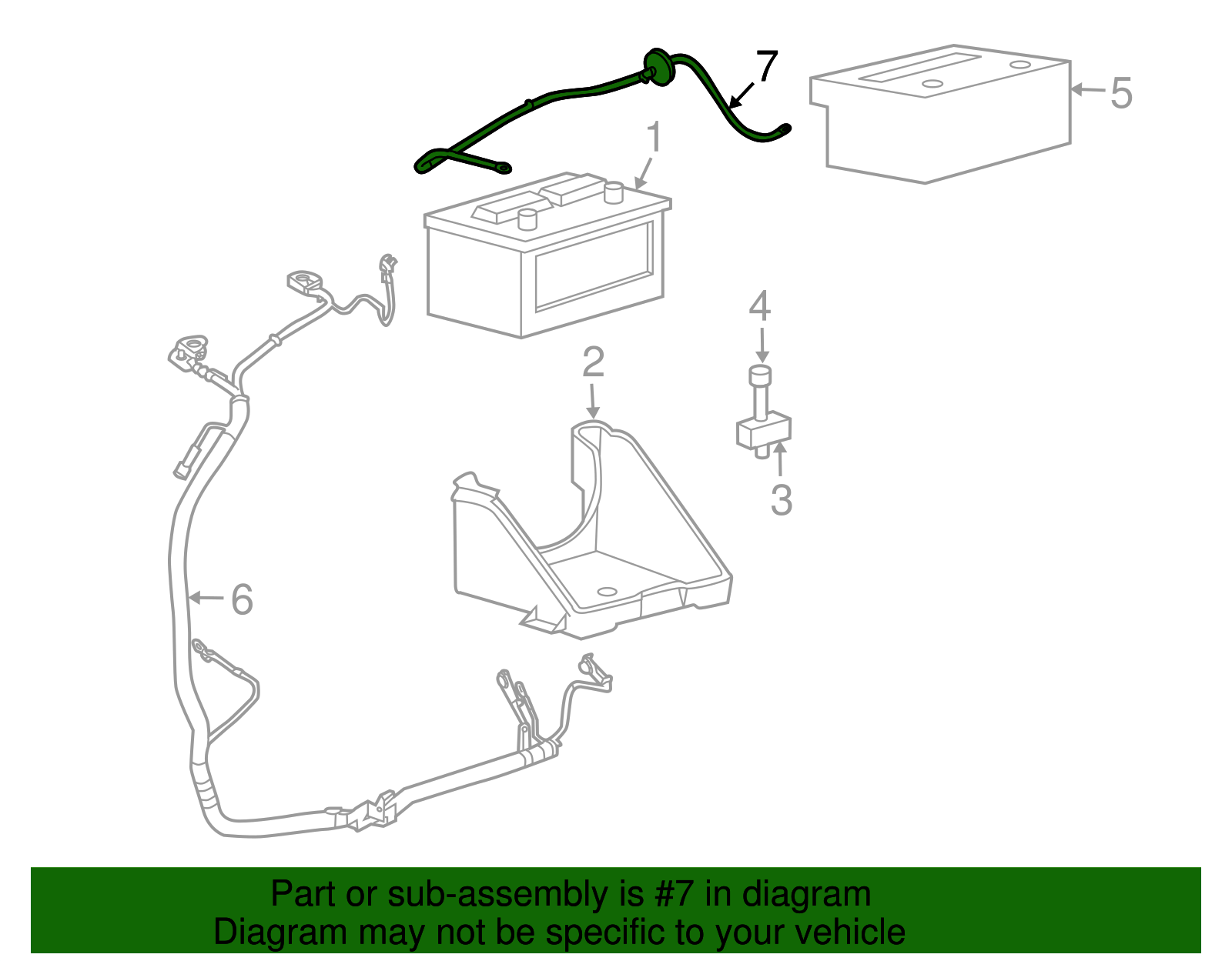 Genuine OEM Ford Part - Cable Assembly 4L3Z-14300-AAA | Genuine OEM ...